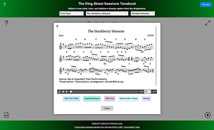 Interactive PDF Tunebooks and Tunebook Websites Created Using Michael ...
